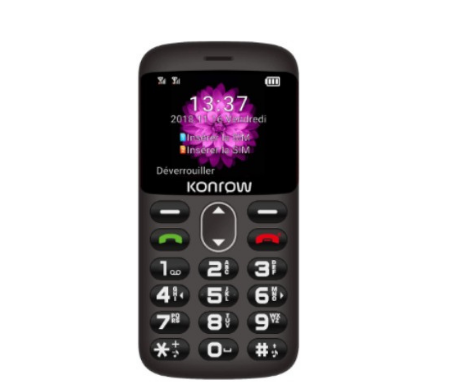 Konrow senioren zwart - Kopen? - PhoneDiscounter.nl